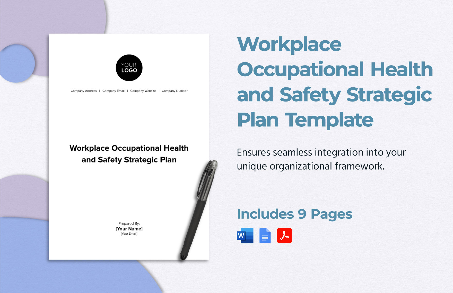 Workplace Occupational Health And Safety Strategic Plan Template In PDF Workplace Occupational Health And Safety Strategic Plan Template In PDF