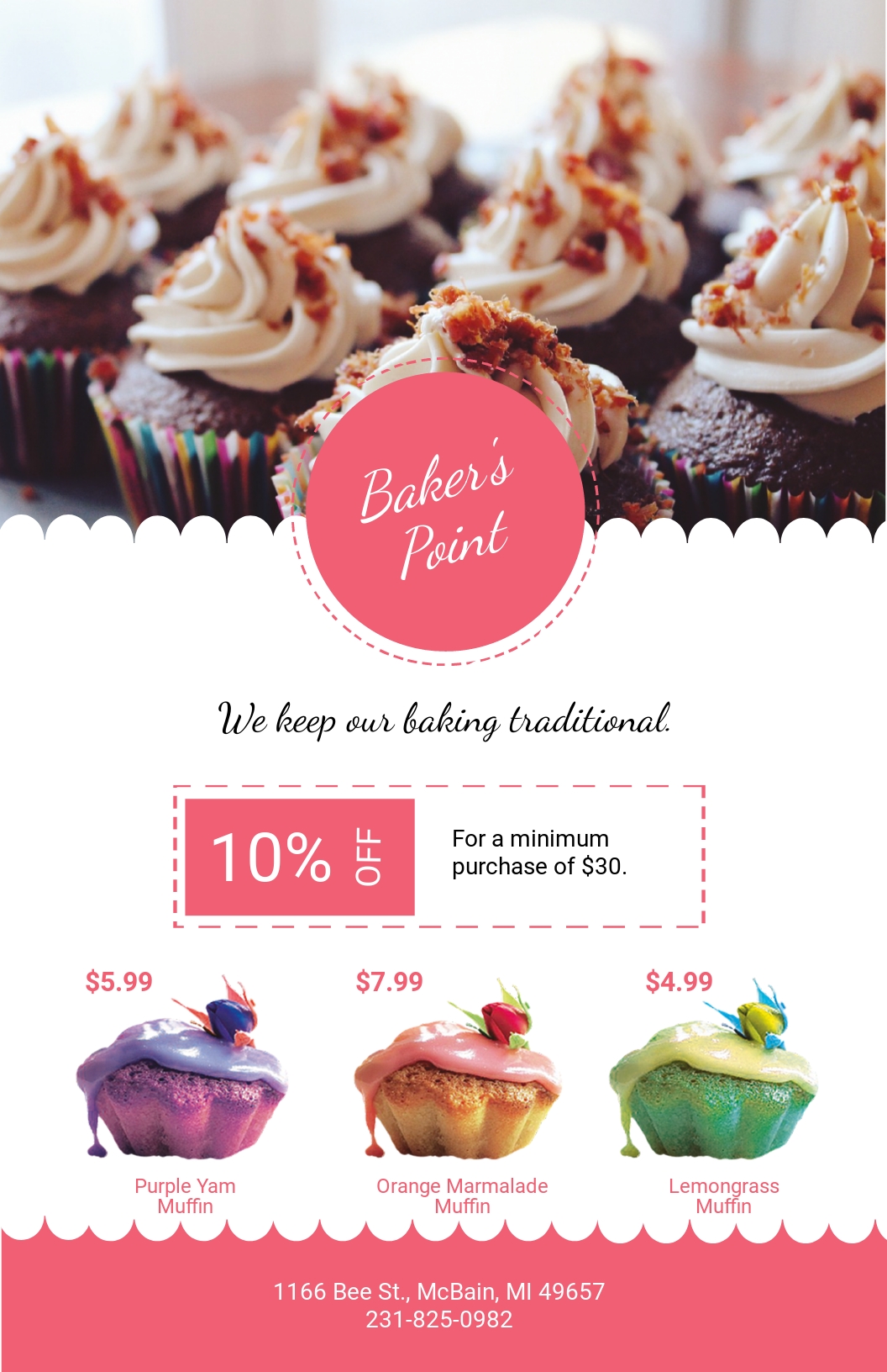 Bakery Poster Template Illustrator InDesign PSD Template