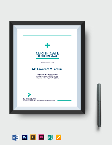 25+ Medical Certificate Templates for Leave - PDF, Docs, Word | Free ...