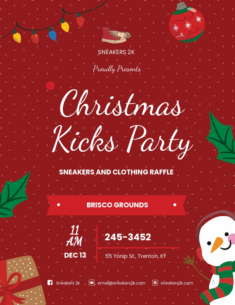 Christmas Raffle Poster Templates