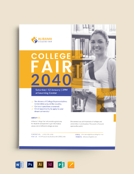 Job Fair Flyer Template - Illustrator, Word, Apple Pages, PSD ...