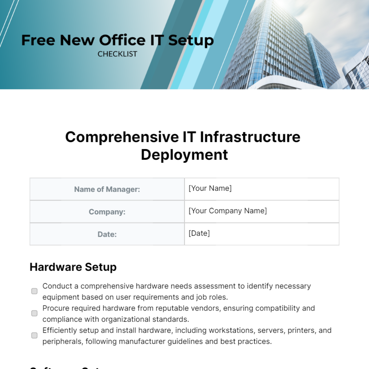 FREE IT And Software Checklist Templates Examples Edit Online