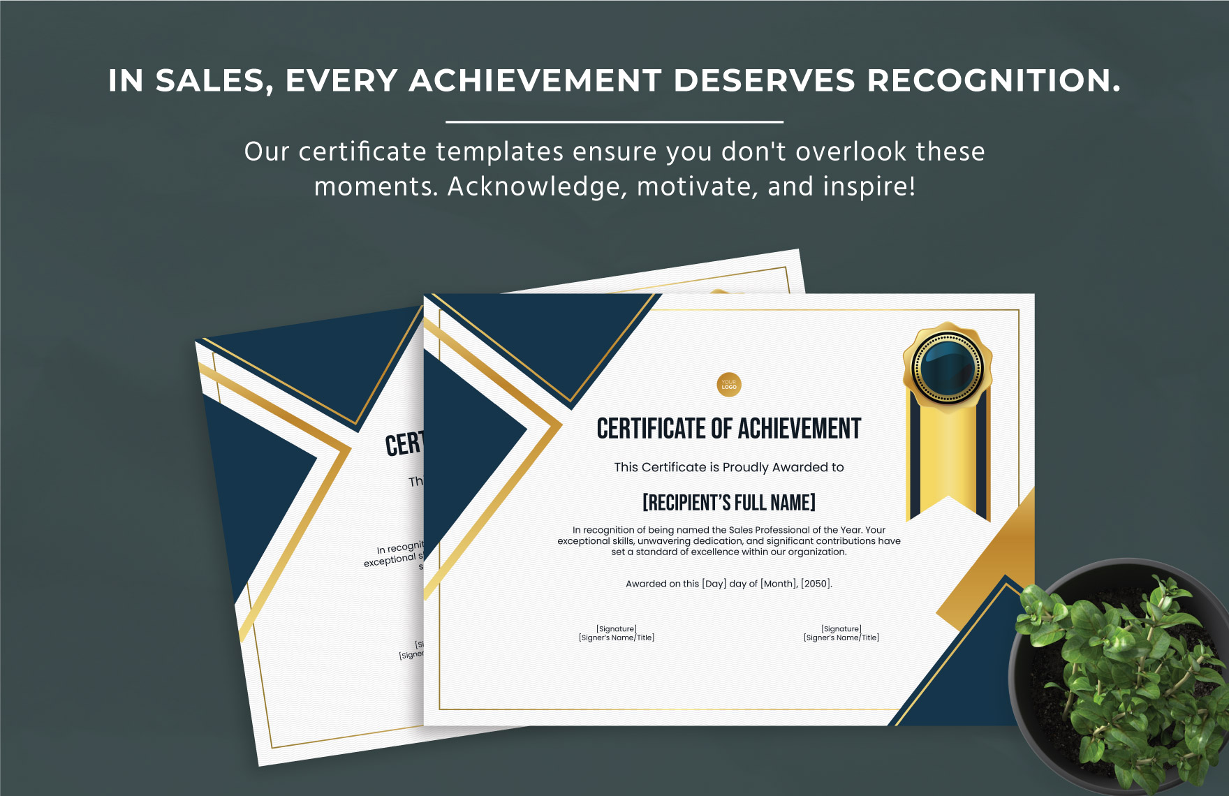 Sales Professional of the Year Certificate Template - Download in Word ...