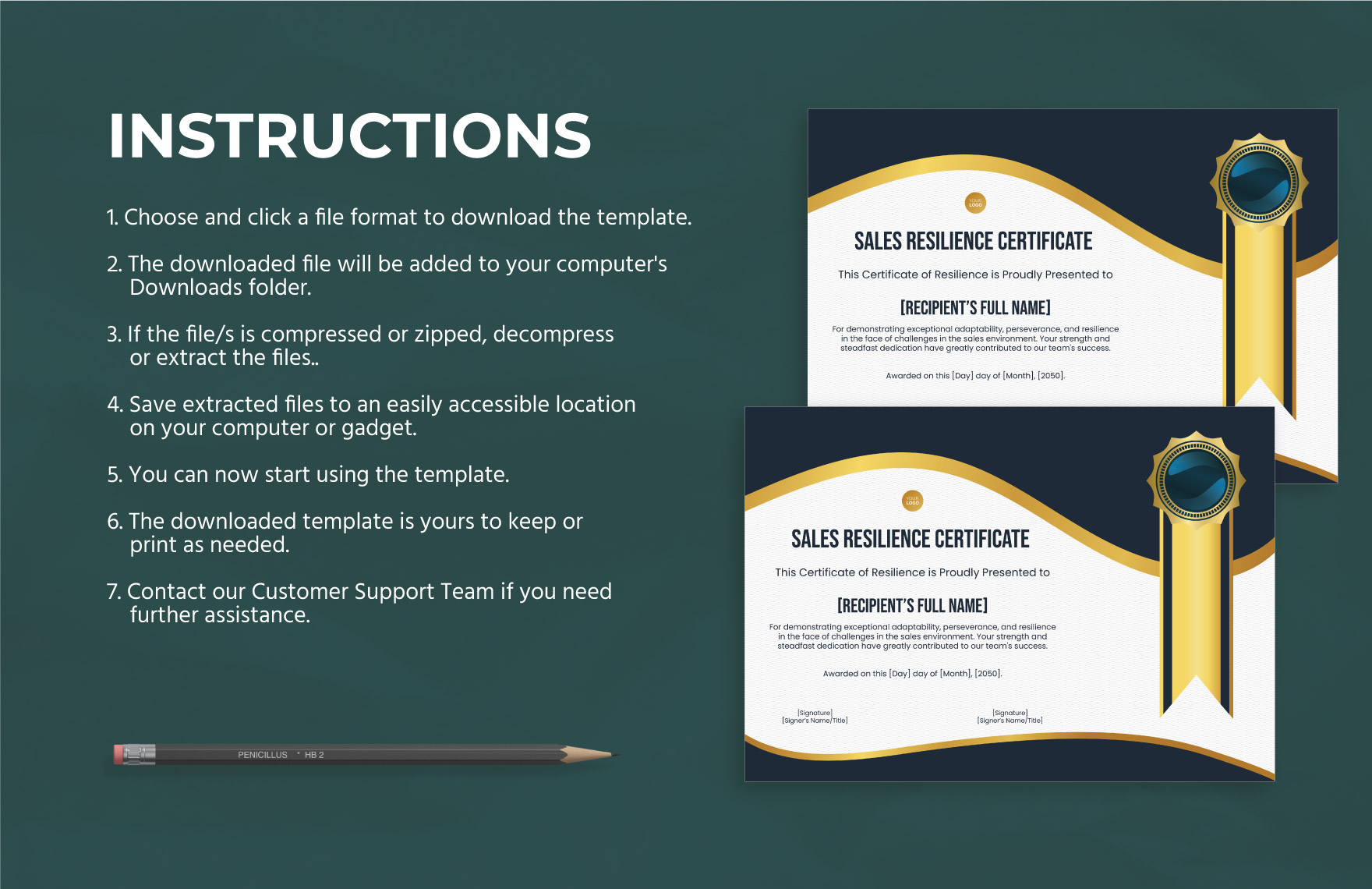 Sales Resilience Certificate Template - Download in Word, PDF ...