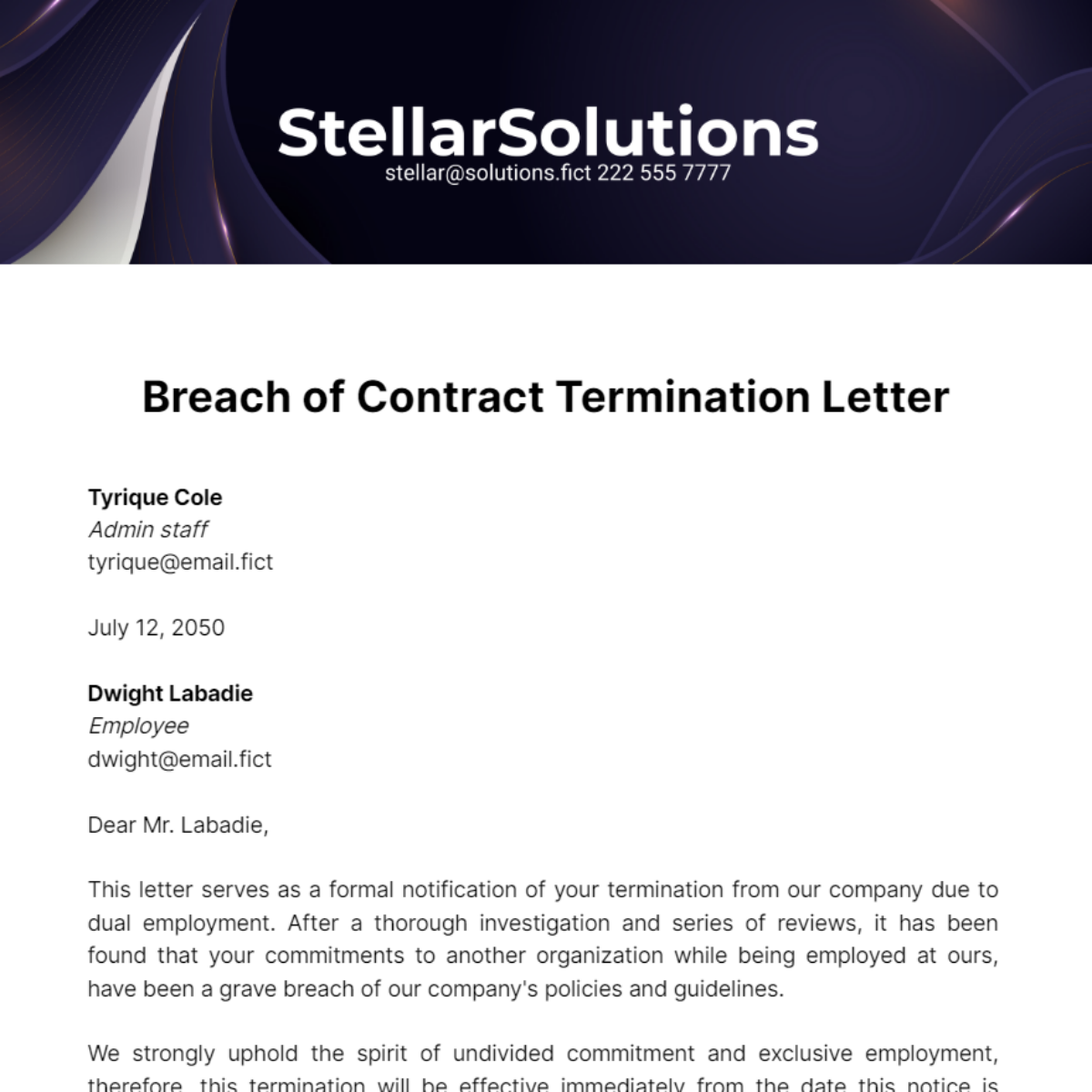 Breach Of Contract Termination Letter Edit Online Download Example Breach Of Contract Termination Letter Edit Online Download Example