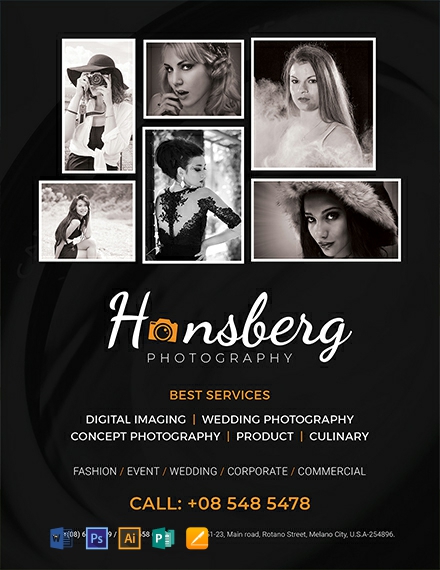 Free Photography Flyer Template Word Doc Psd Apple Mac