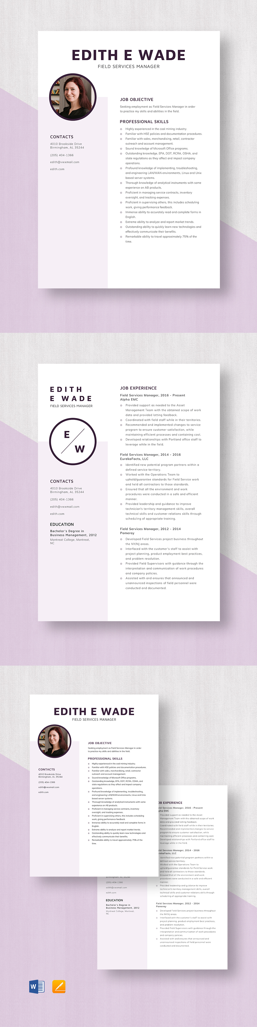 field-services-manager-resume-template-word-apple-pages-template