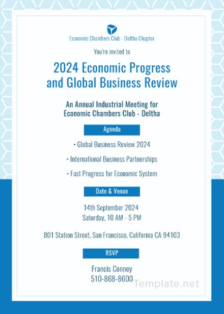 Meeting Invitation Template | Free Templates