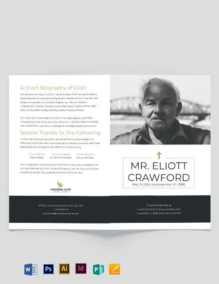 Mother/Mom Funeral Program Bi-Fold Brochure Template - Edit Online ...
