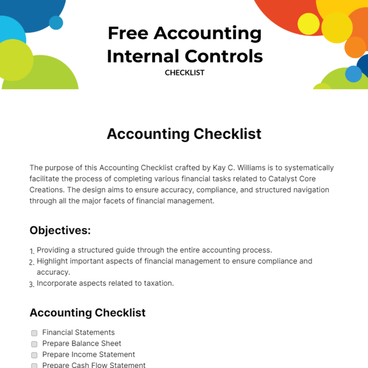 FREE Accounting Checklist Templates & Examples - Edit Online & Download ...