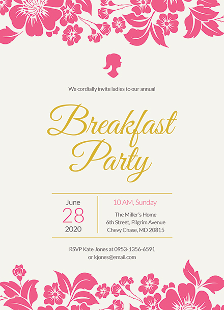 Free Ladies Breakfast Invitation Template: Download 344+ Invitations in ...