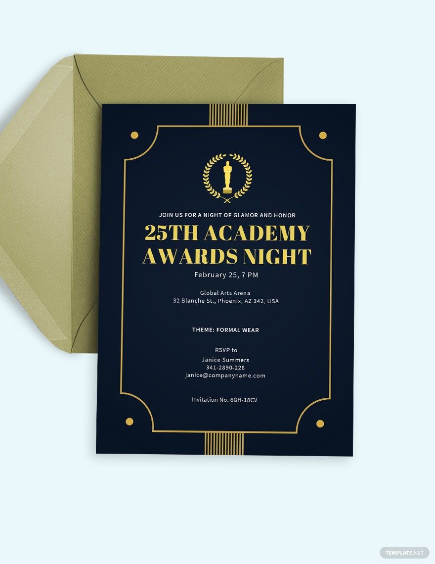 Award Night Invitation Template Download In Word Illustrator PSD 