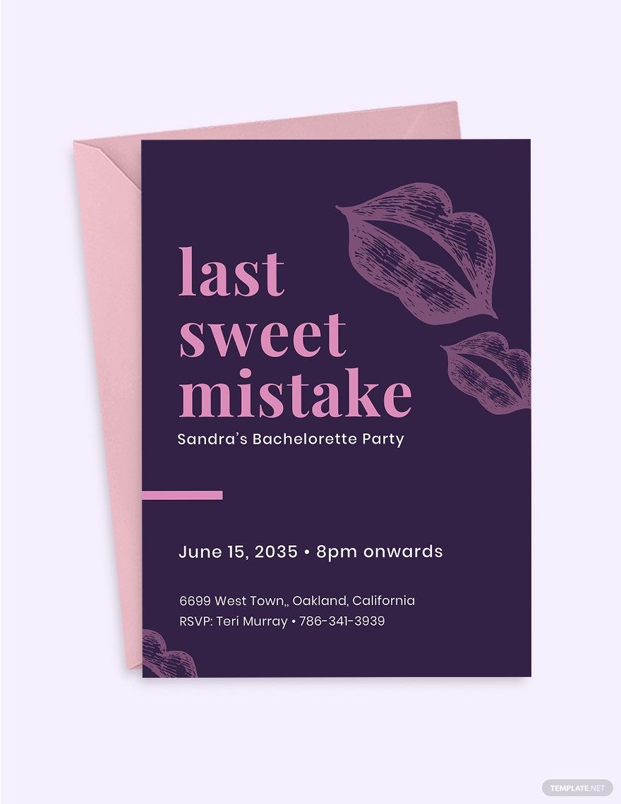 Free Printable Bachelorette Party Invitation Template - Illustrator ...