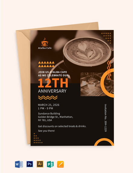 Cafe And Restaurant Opening Invitation Template - Edit Online ...