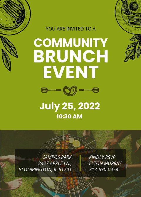 Community Brunch Invitation Template