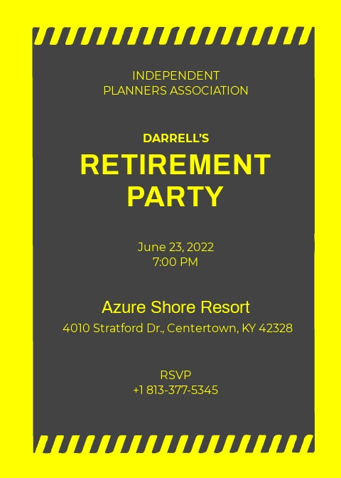 Construction Retirement Invitation Template