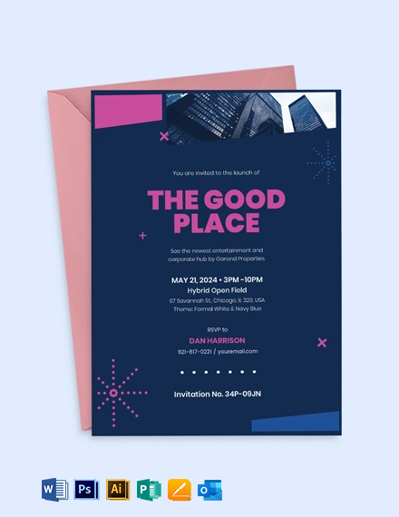 Formal Business Event Invitation