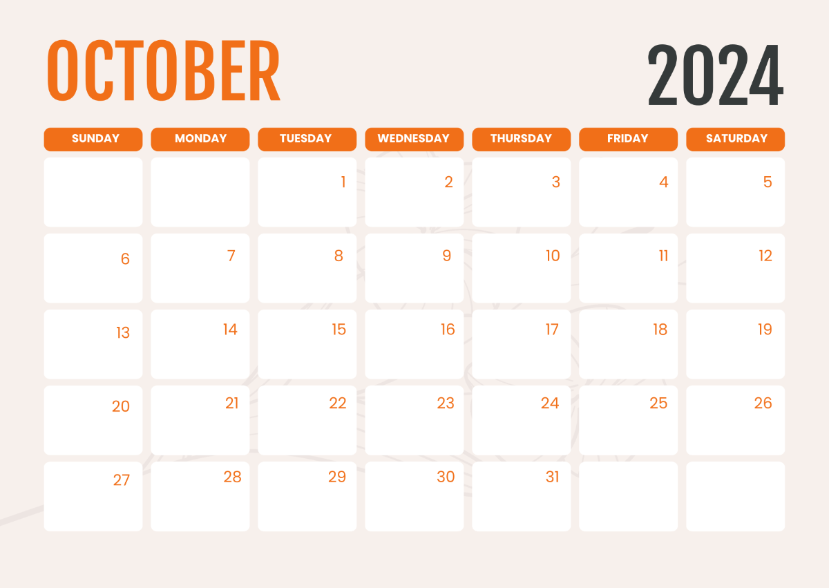 Conquer October 2024 With Your Free Editable Calendar Planning For