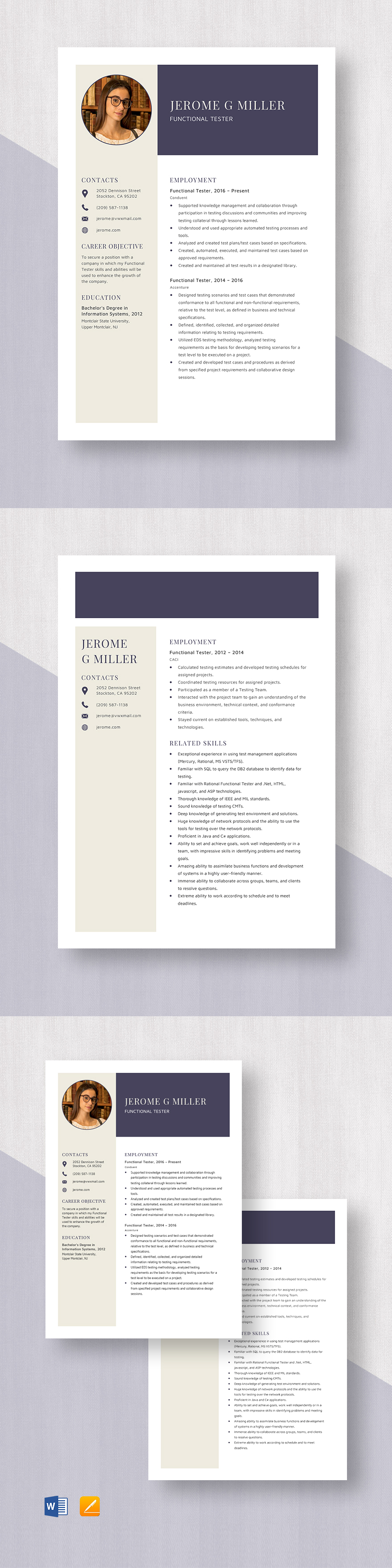 Oracle Hrms Functional Consultant Resume Template - Word, Apple Pages ...