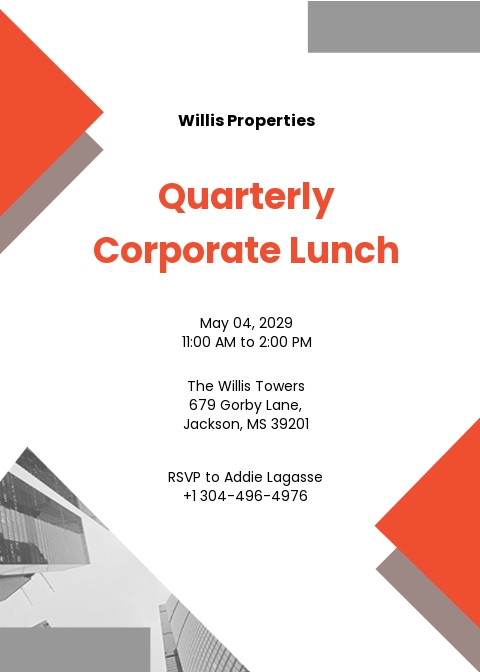 Lunch Invitation Email Sample