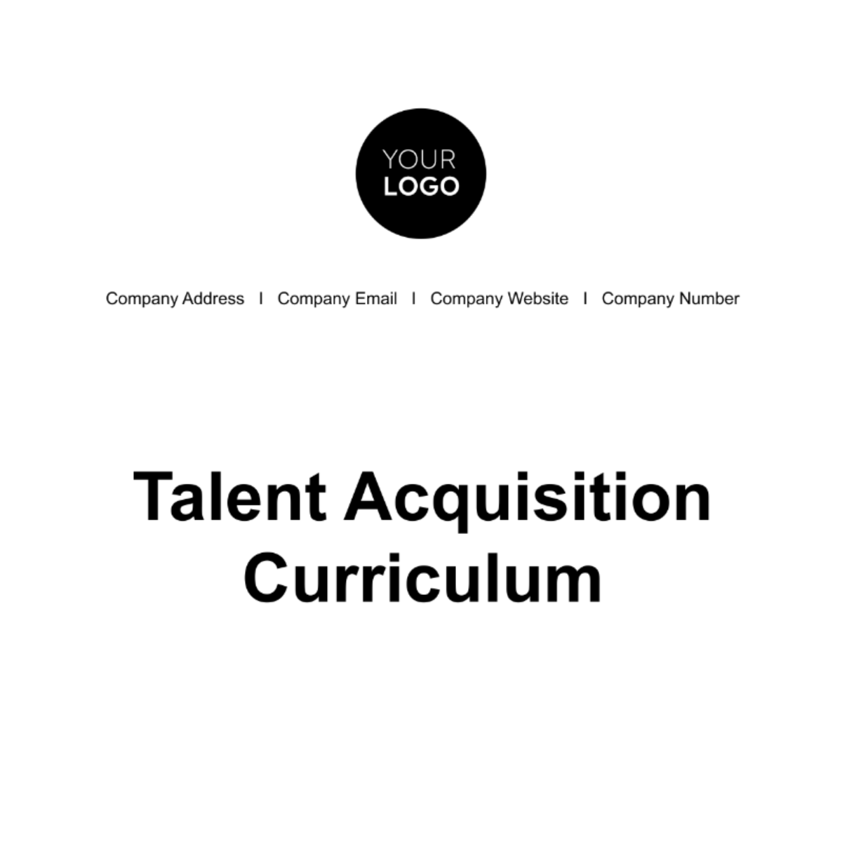 Talent Acquisition Curriculum HR Template - Edit Online & Download ...
