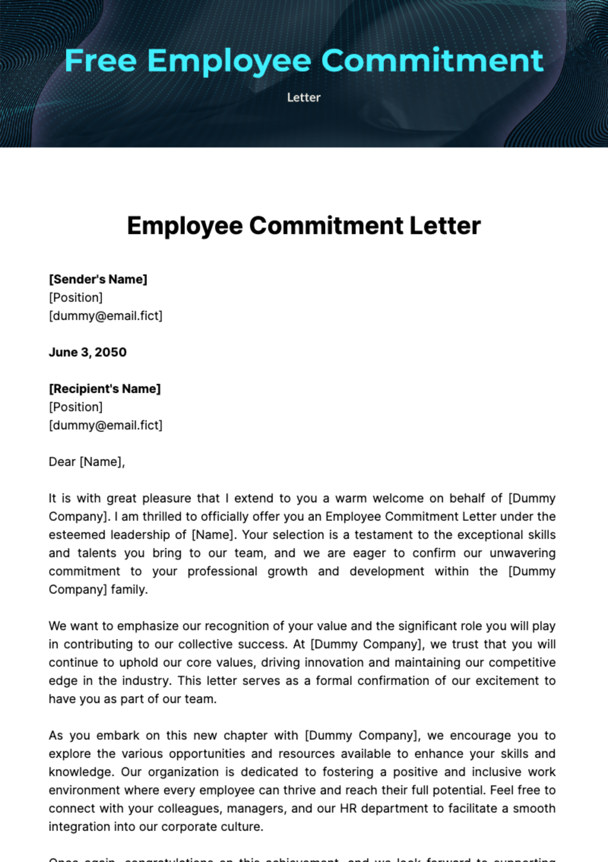 Free Employee Testimonial Letter Template To Edit Online