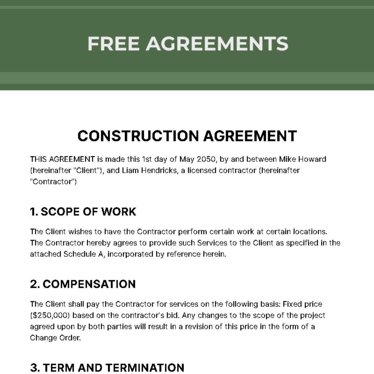 Agreements Template - Edit Online & Download Example | Template.net