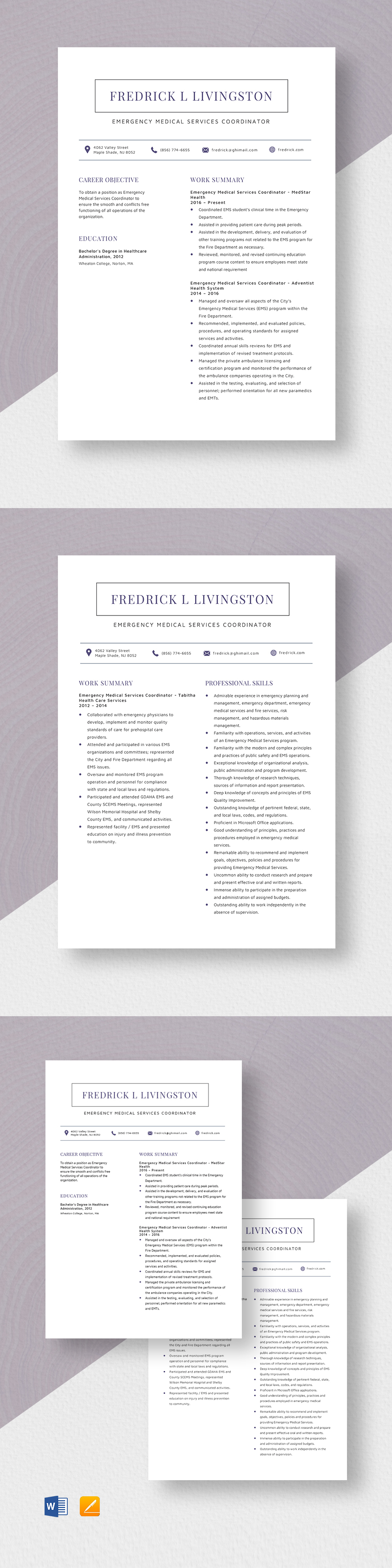 Free Emergency Department Technician Resume Template Word Apple free-emergency-department-technician-resume-template-word-apple