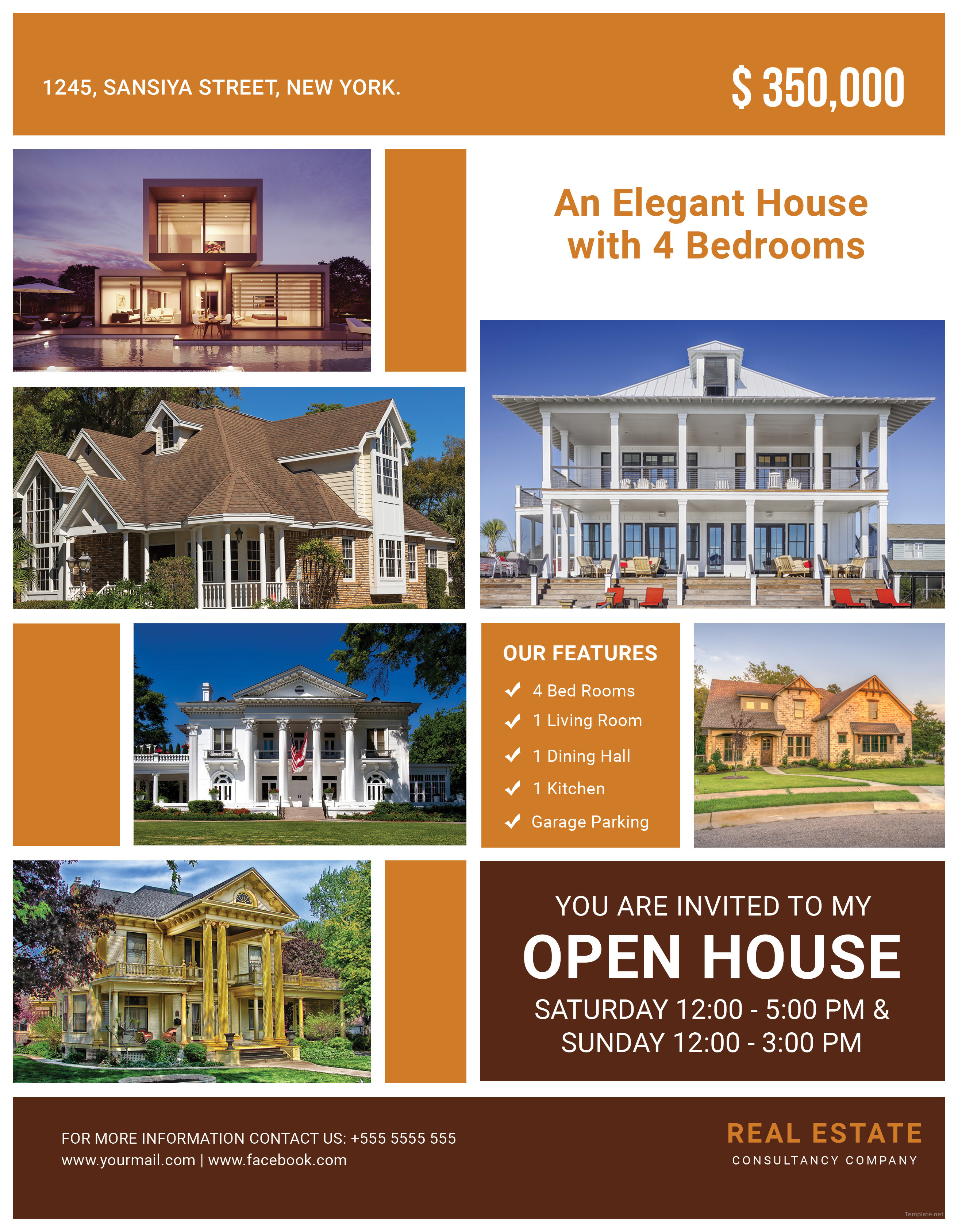 Open House Event Flyer Template in Adobe Photoshop, Illustrator ...