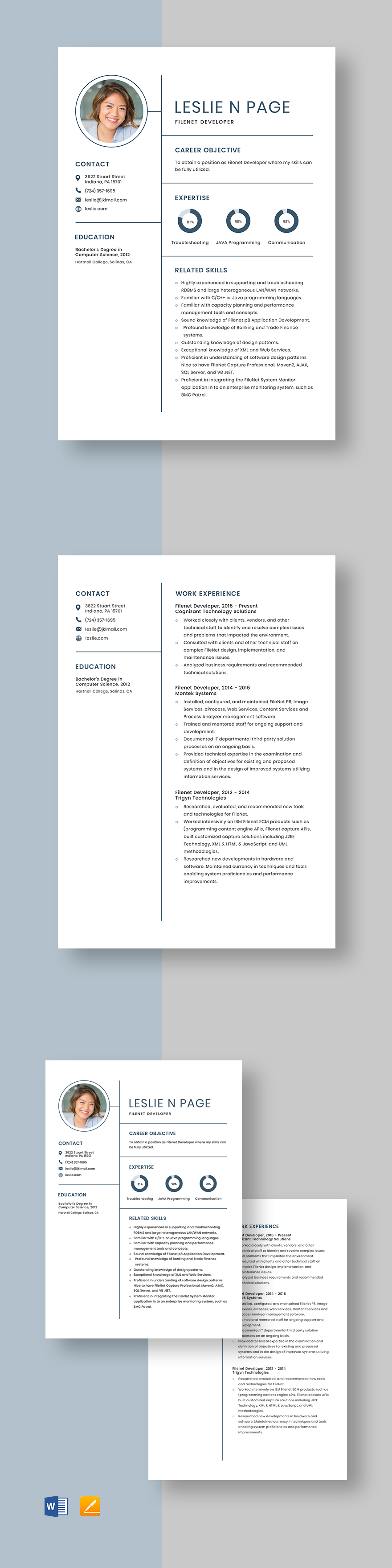 Free Junior Android Developer Resume Template - InDesign, Word, Apple ...