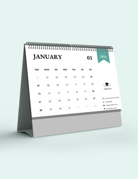 Academic Desk Calendar Template Google Docs Word Apple Pages Academic Desk Calendar Template Google Docs Word Apple Pages
