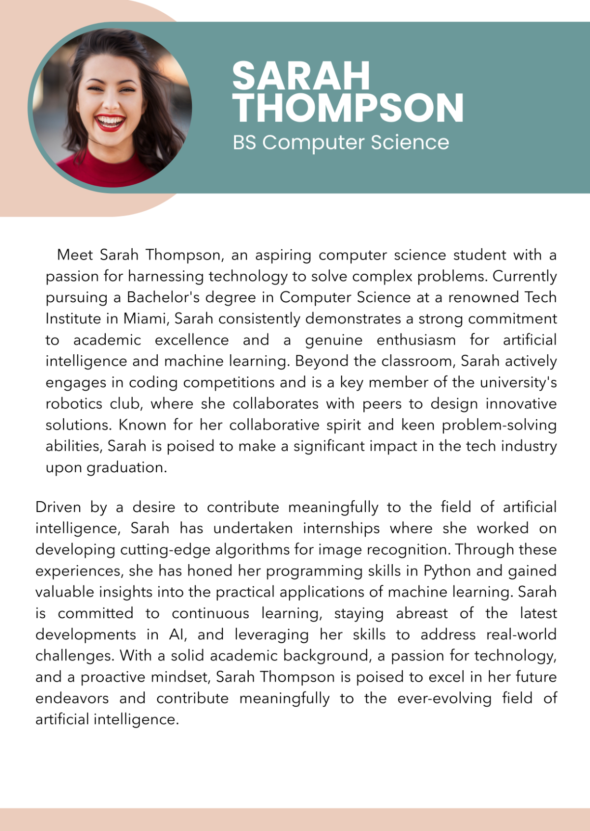 FREE Professional Bio Templates & Examples - Edit Online & Download ...