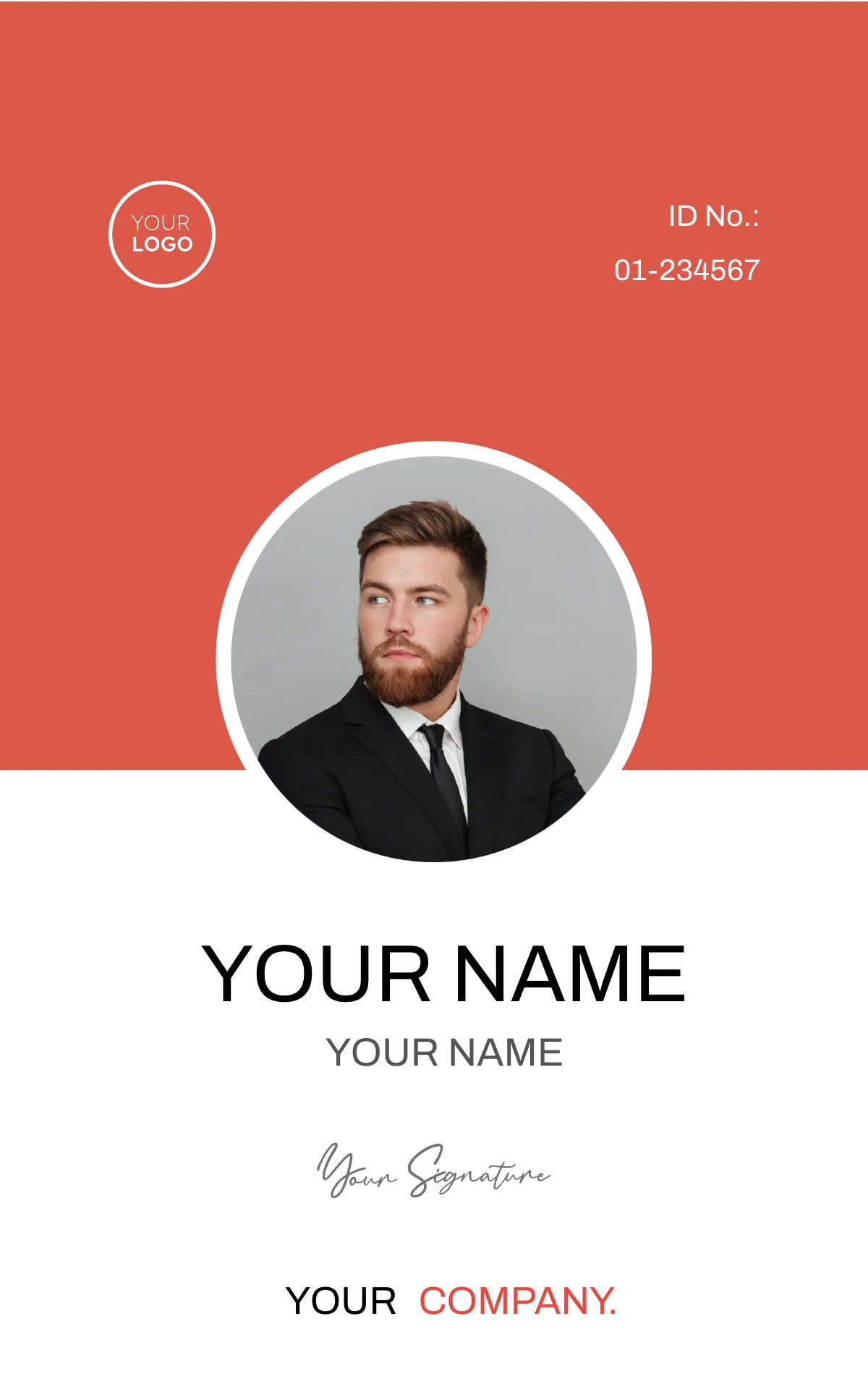 Free Company ID Card Templates Editable And Printable Free Company ID Card Templates Editable And Printable