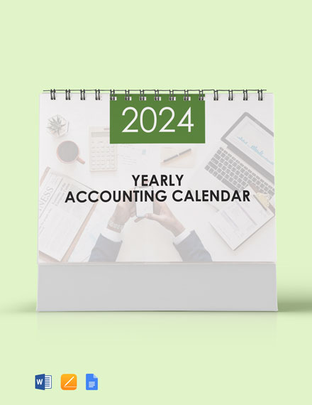 Yearly Event Desk Calendar Template - Google Docs, Word, Apple Pages ...