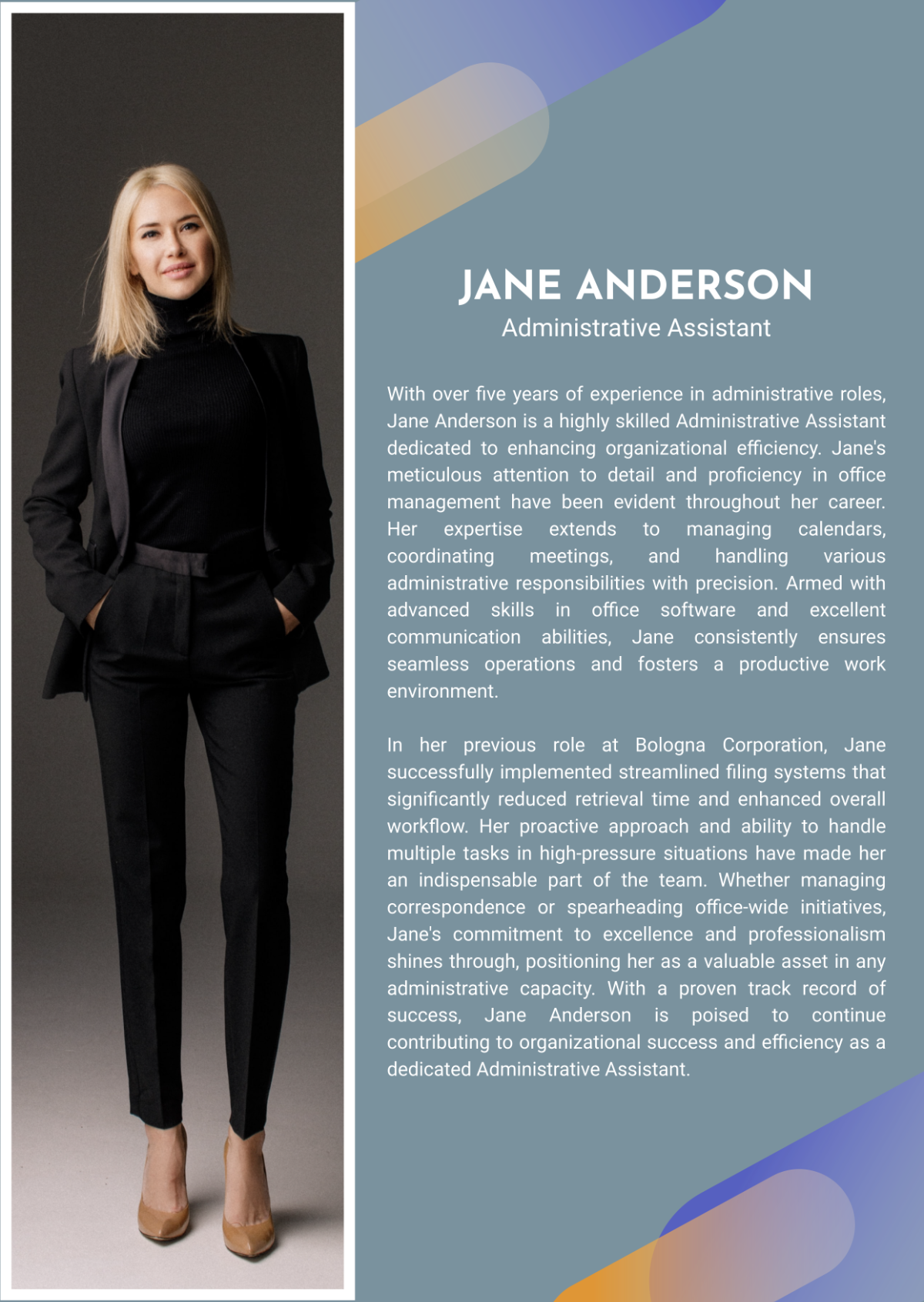 FREE Professional Bio Templates & Examples - Edit Online & Download ...