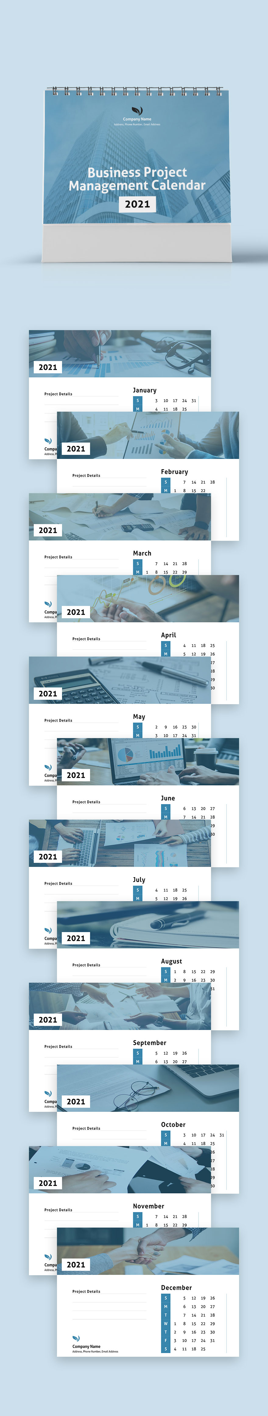 Business Desk Calendar Template - Google Docs, Word, Apple Pages ...