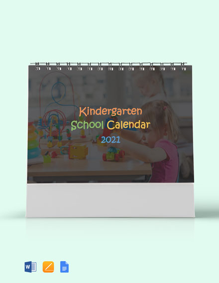 Editable School Desk Calendar Template - Word | Apple Pages | Google Docs