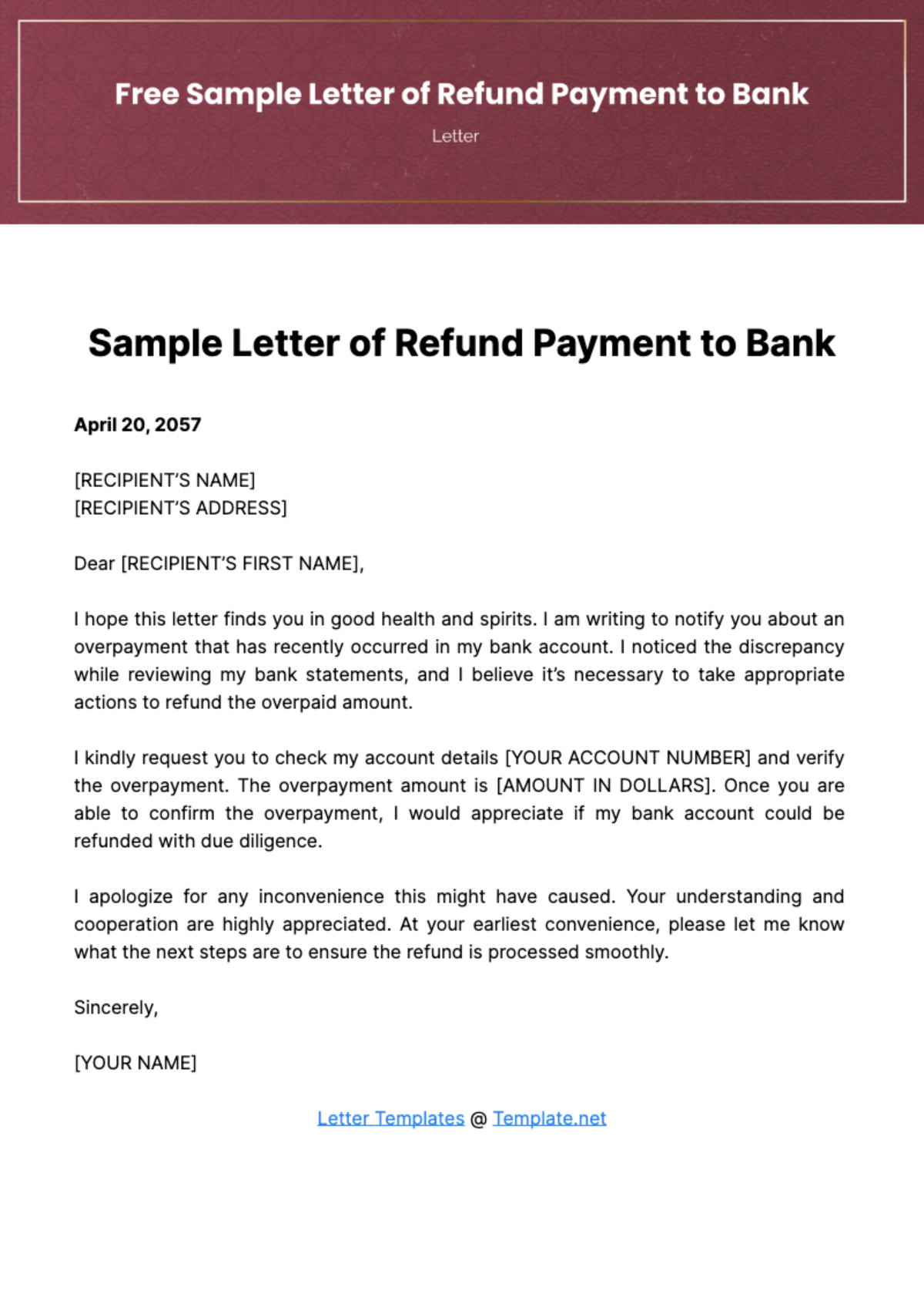 How To Write A Letter Requesting Refund For Overpayment Infoupdate How To Write A Letter Requesting Refund For Overpayment Infoupdate