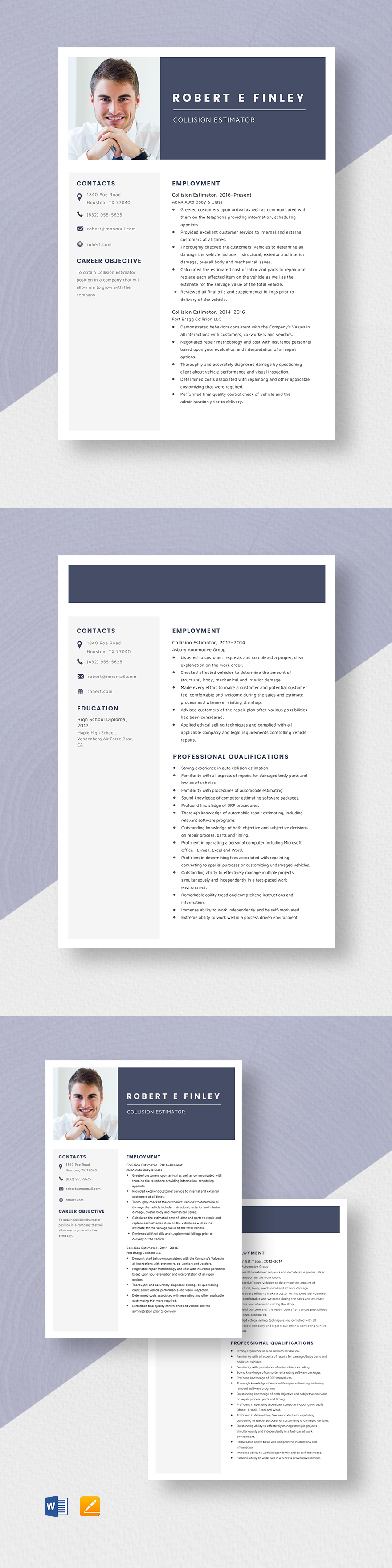Mechanical Estimator Resume Template - Word, Apple Pages | Template.net