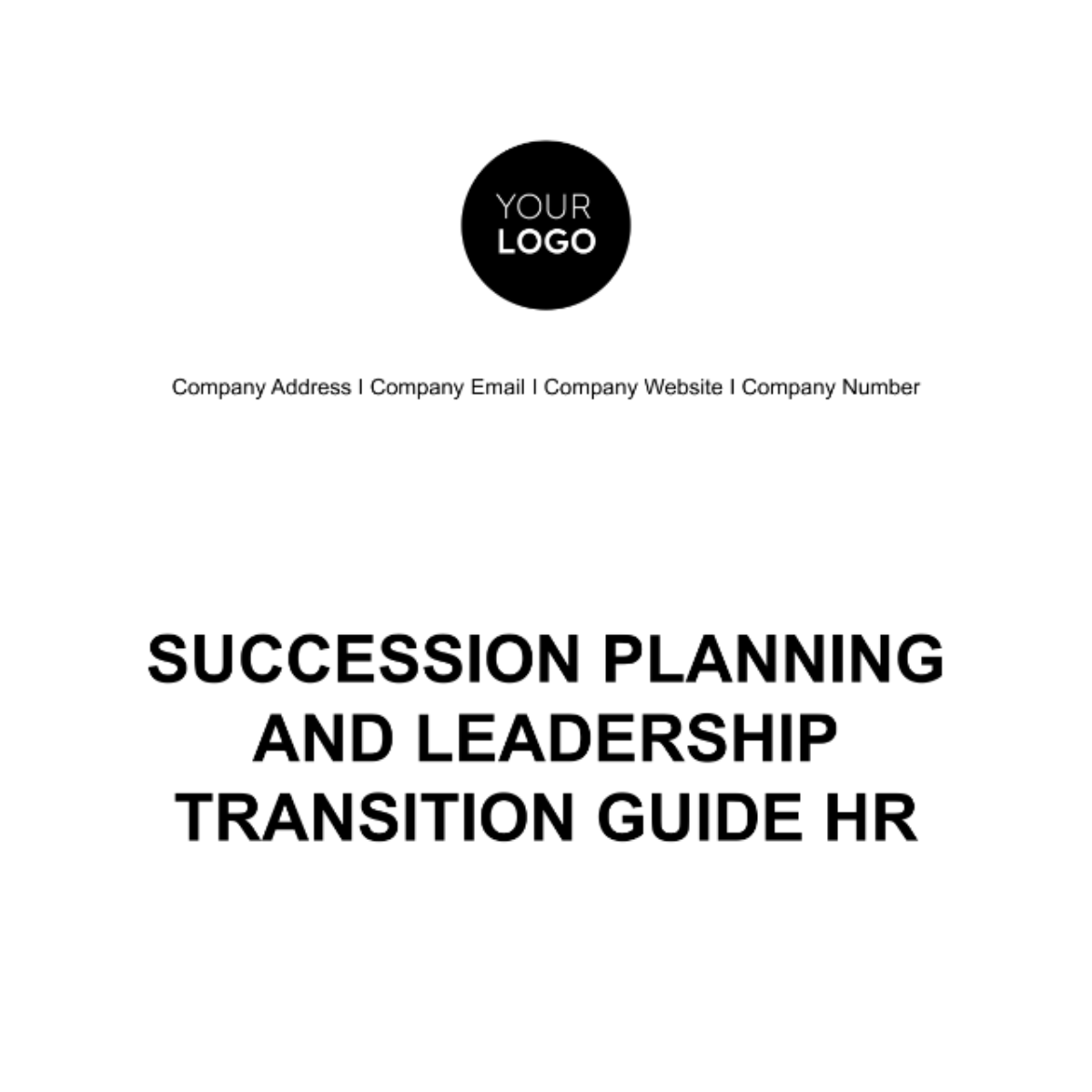 Succession Planning and Leadership Transition Guide HR Template - Edit ...