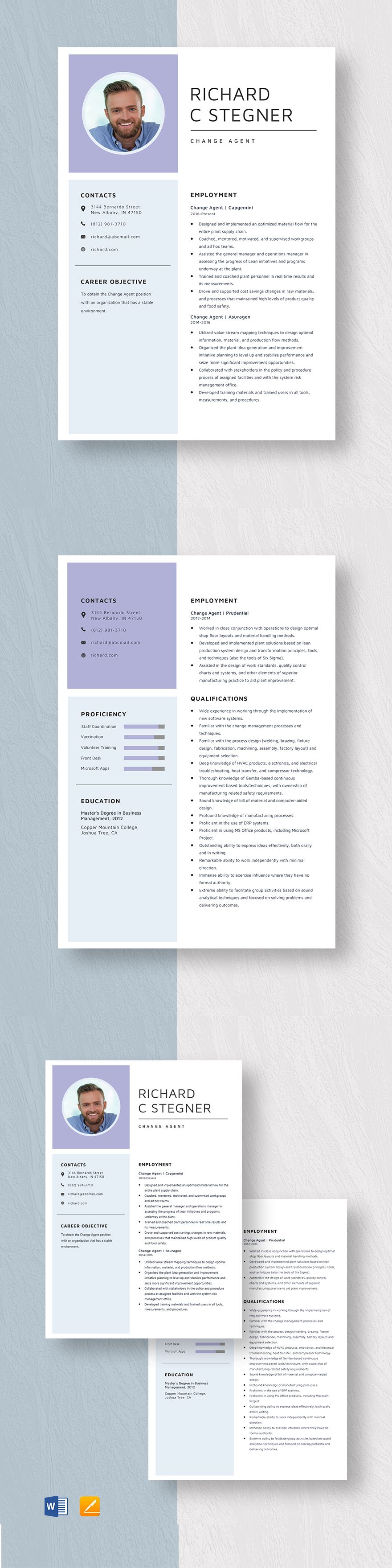 Free Change Agent Resume Template - Word, Apple Pages | Template.net