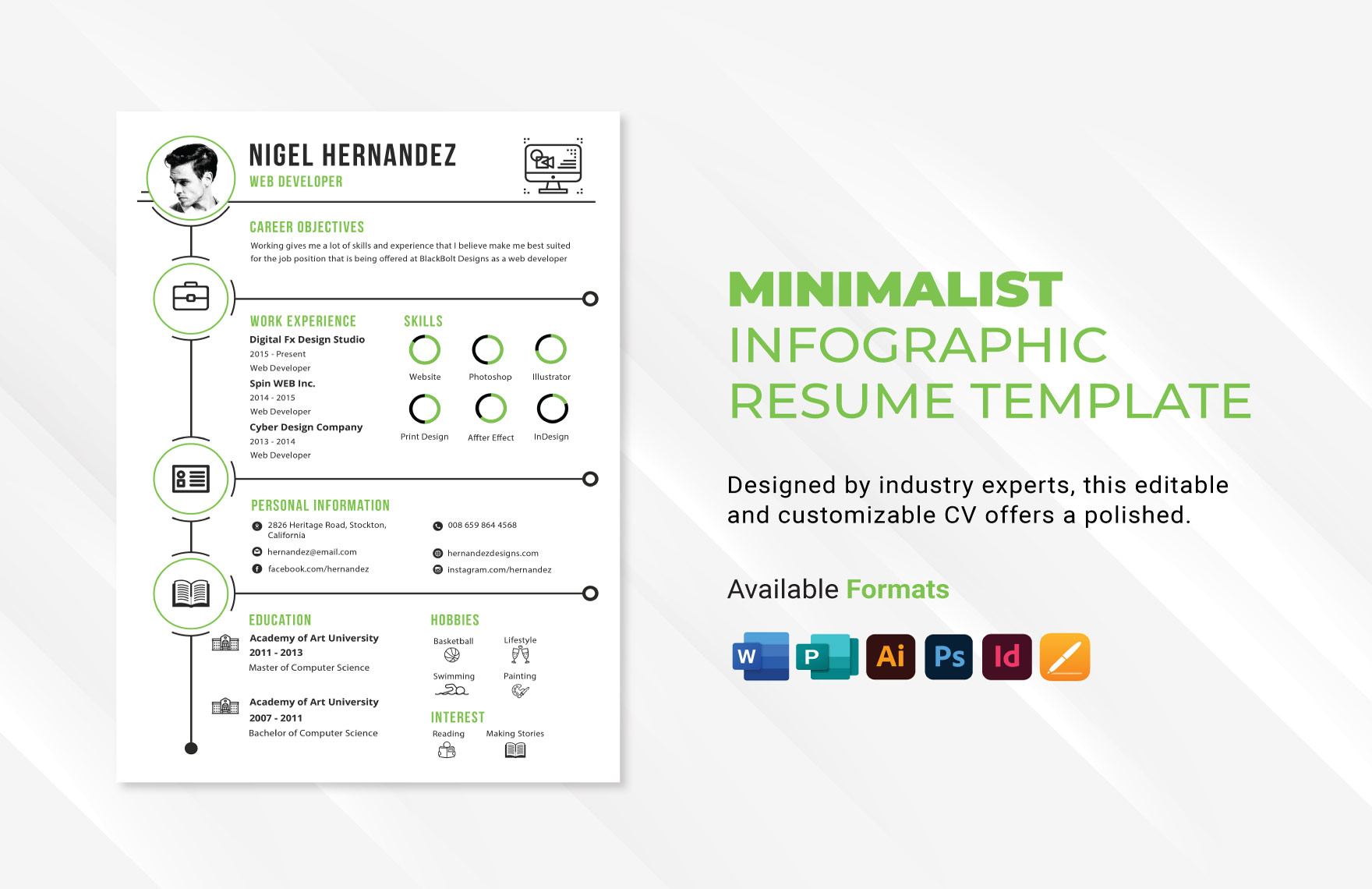 Free Editable CV Templates In PSD To Download