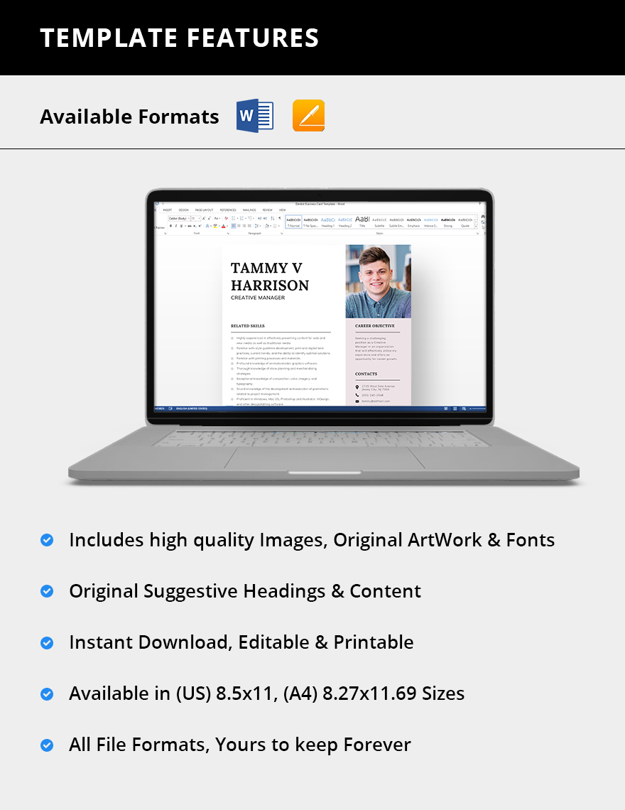Free Creative Manager Resume - Word, Apple Pages, PDF | Template.net