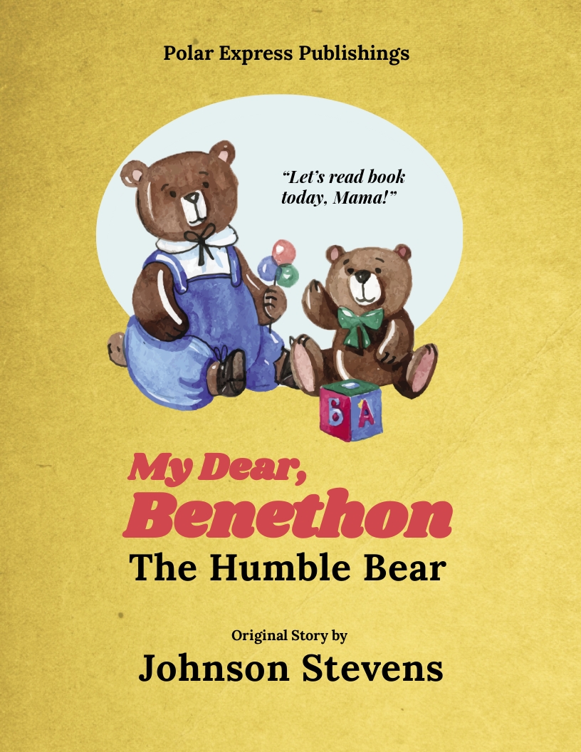 FREE Simple Children's Story Book Cover Template - PDF | Word | PSD ...