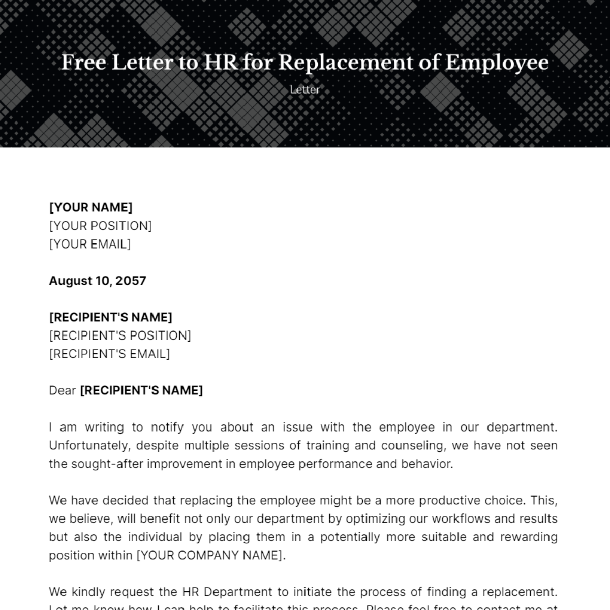 FREE HR Employee Letter Templates & Examples - Edit Online & Download FREE HR Employee Letter Templates & Examples - Edit Online & Download