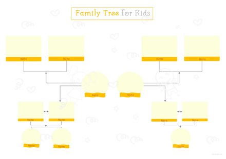 Free Blended Family Tree Template in Microsoft Word, Apple Apple Pages ...