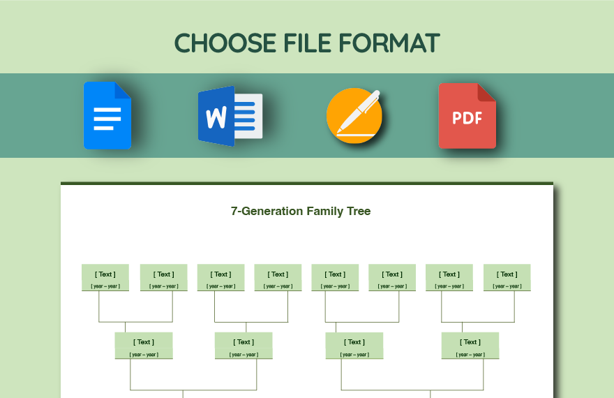 Seven Generation Family Tree - Download in Word, Google Docs, PDF ...