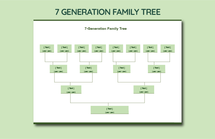 Seven Generation Family Tree - Google Docs, Word, Apple Pages, PDF ...