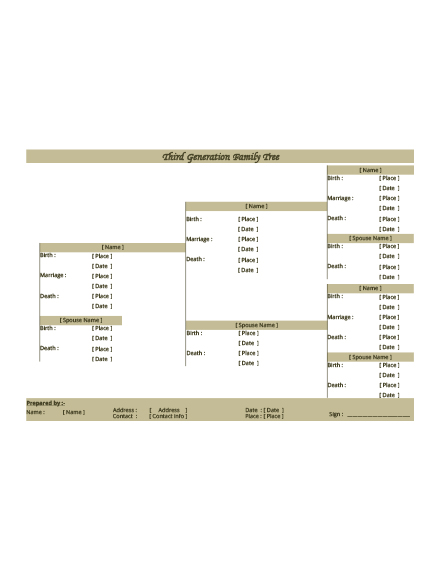 Free Blended Family Tree Template in Microsoft Word, Apple Apple Pages ...