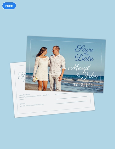 Save The Date Postcard Template - Edit Online & Download Example ...